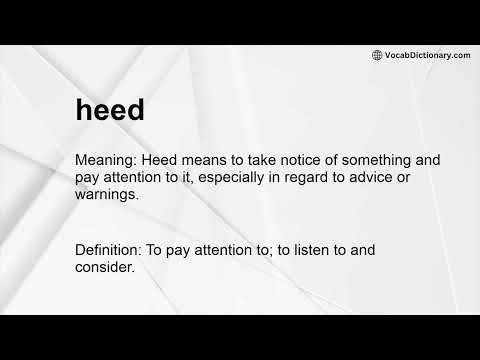heed Meaning