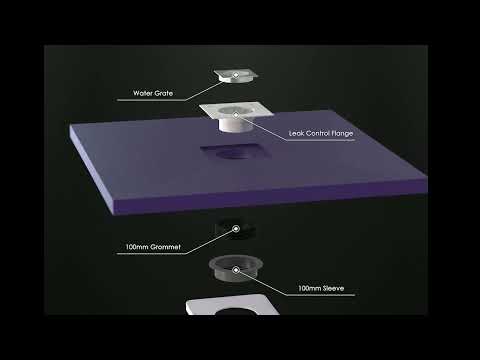 Demtech Southern Crest Shower Base 900mm x 1500mm Offset Waste Grey ...