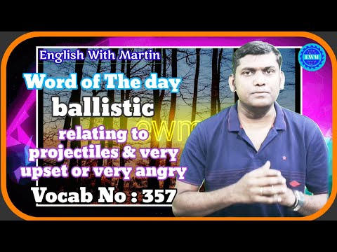 ballistic tamil meaning | pronunciation & a sentence | vocabulary | English with Martin | EWM #357