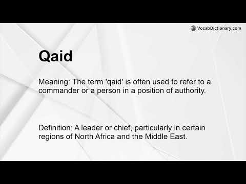 Qaid Meaning