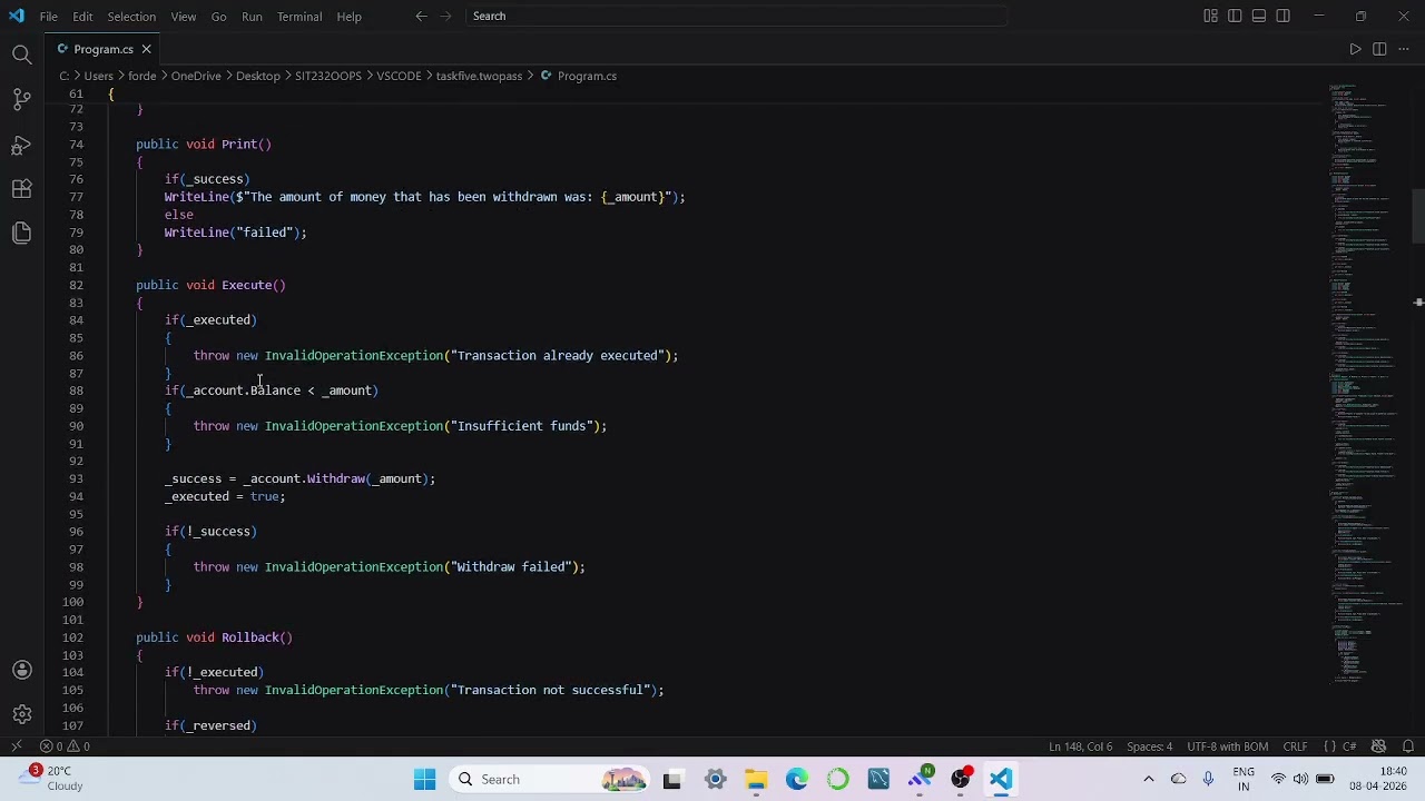 SIT232 - Object Oriented Development