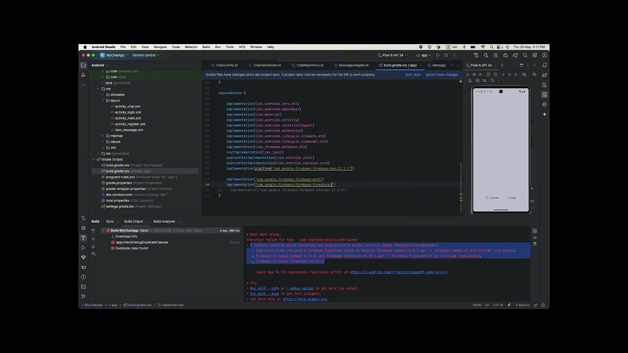 FIX Android Firebase Error Duplicate class found in modules firebase-common