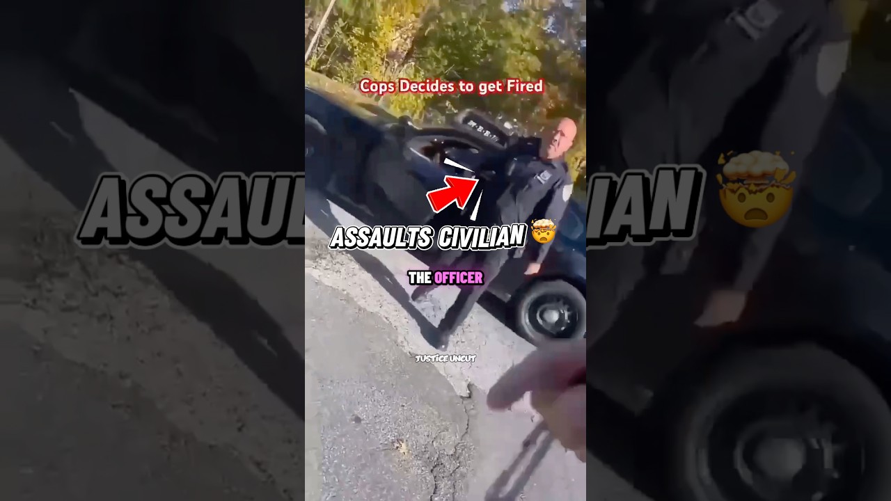 Cop Assaults a Civilian?! 🤯 #lawandorder #footage #cops
