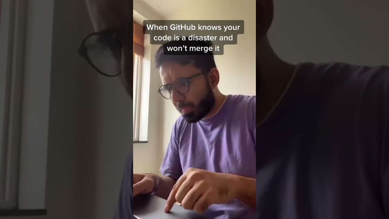 When GitHub knows your code is a disaster and won’t merge it #coding #softwareengineer #memes