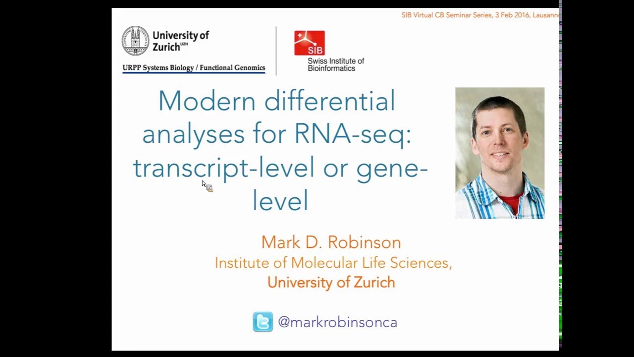 Mark Robinson: Modern RNA-seq differential expression analyses: transcript-level or gene-level