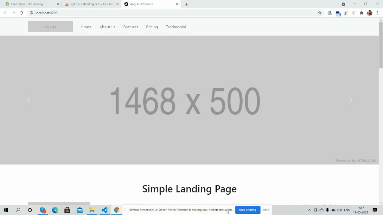 Angular 12 Free Templates Demo Working