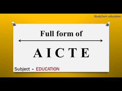 AICTE ka full form | Full form of in English | Subject - EDUCATION