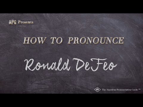 How to Pronounce Ronald DeFeo (Real Life Examples!)