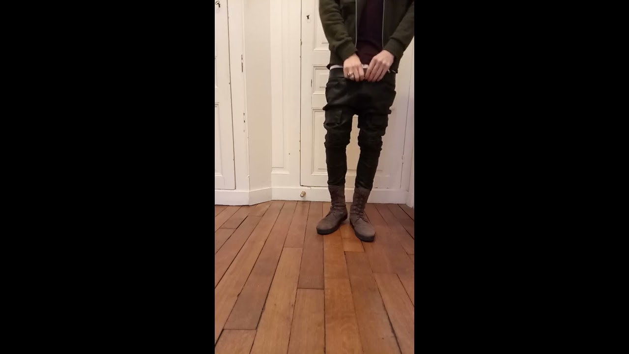 Sagging Similicuir jeans