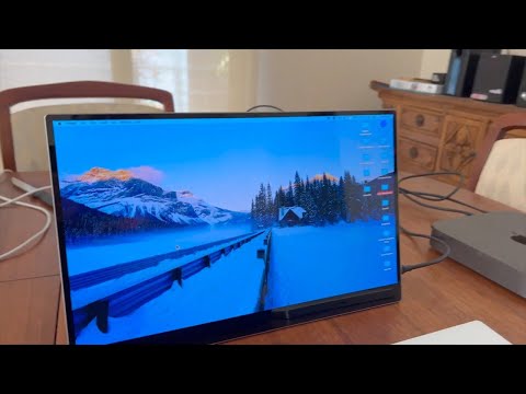 Virzen OLED Portable Monitor Touchscreen 4K Display with 10000mah Battery 15 6” UHD