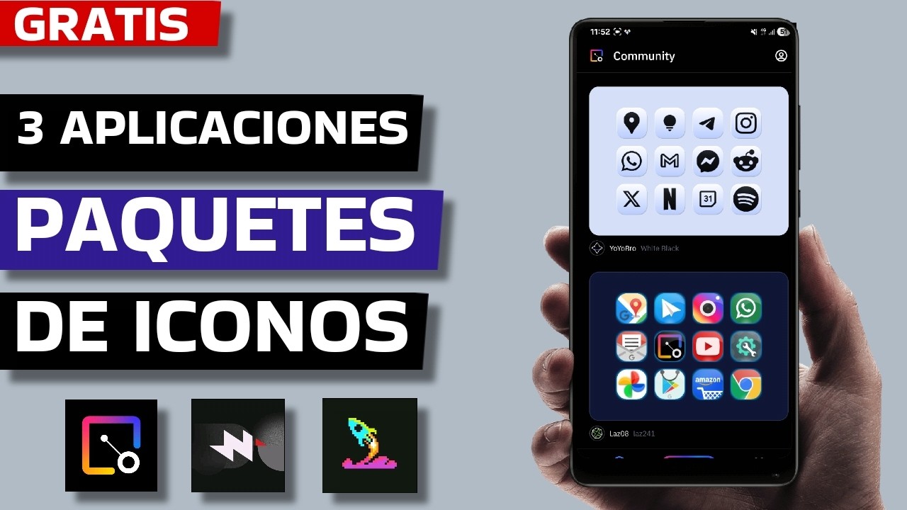 3 Mejores Aplicaciones de Paquetes de Iconos para Android 2026