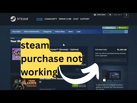 Steam payment not working | Steam purchase not working