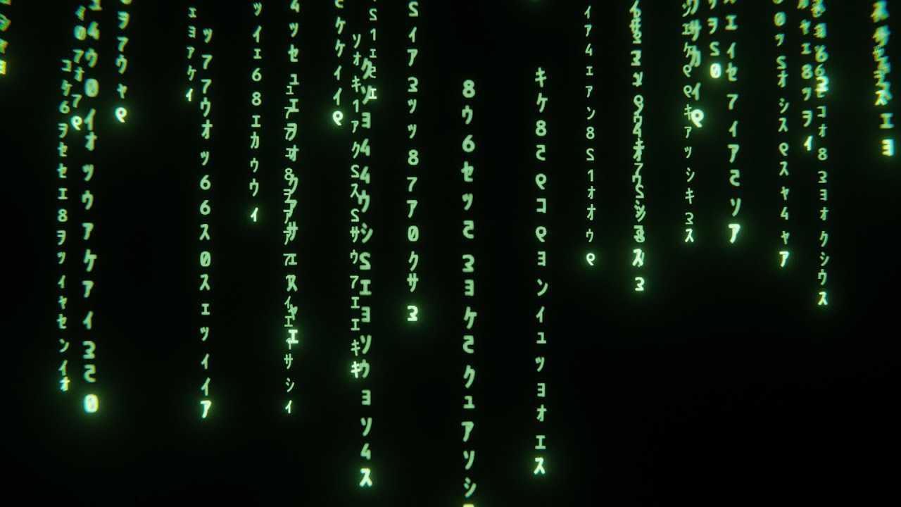 Matrix code rain using blender geometry nodes