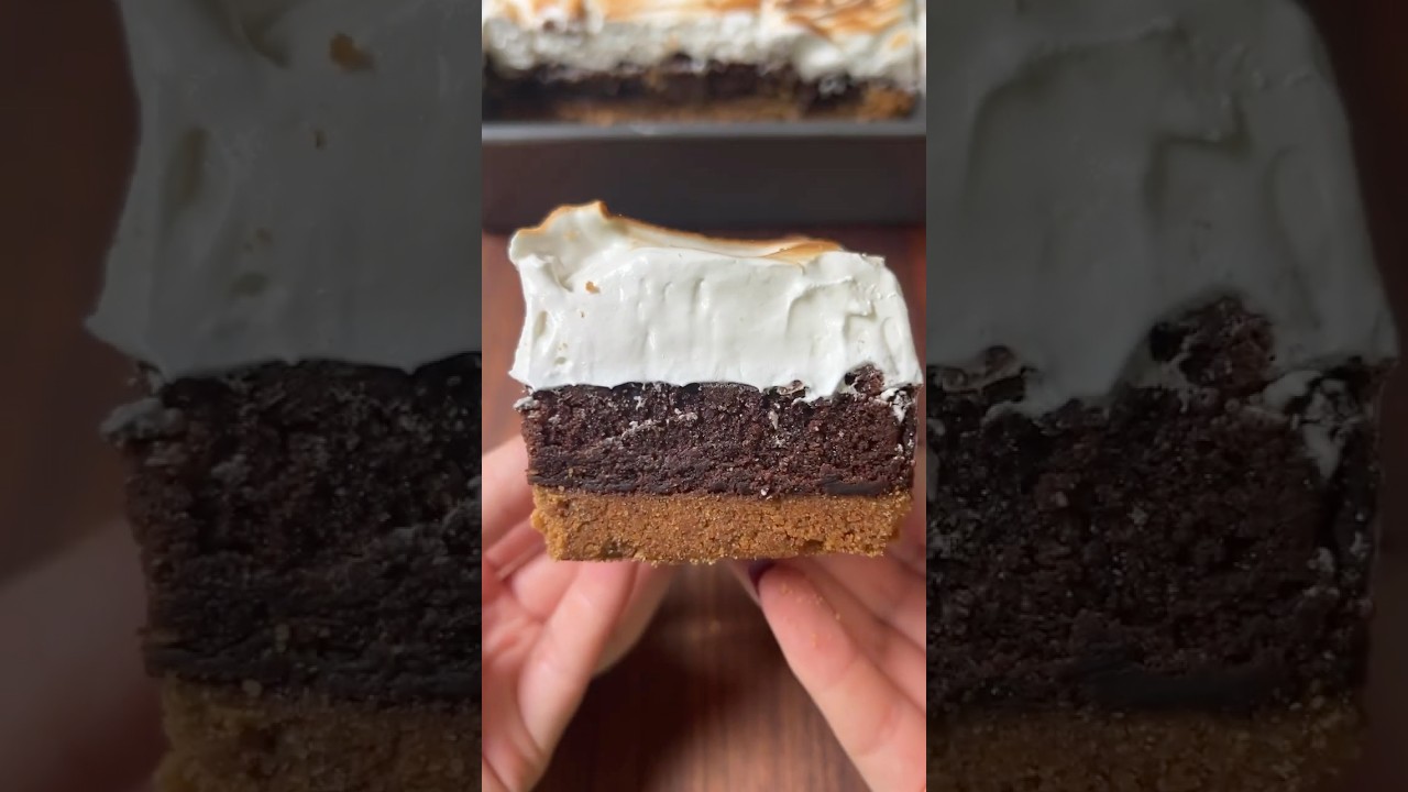 S’mores brownies!!! #smores #chocolate #recipe #baking #brownies