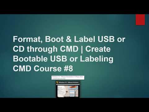 Format Boot Label USB or CD through CMD | Part 8