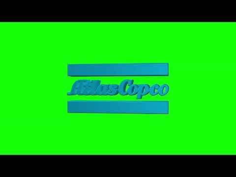 Atlas Copco Logo Icon Revolving 3D Animation Loop on Green Screen | 4K | FREE TO USE