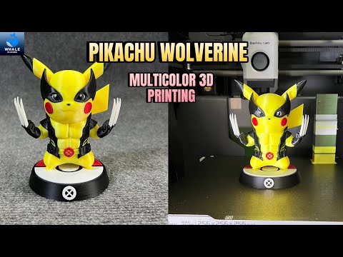 🐉 Pikachu Wolverine - STL & 3mf Multicolor・ STL File for 3D printing・Cults
