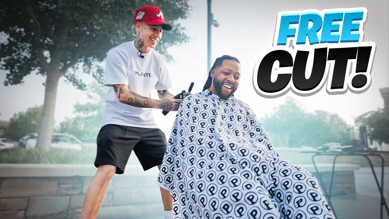 I convinced this stranger to let me cut his hair for FREE! Emotional 🥹💈