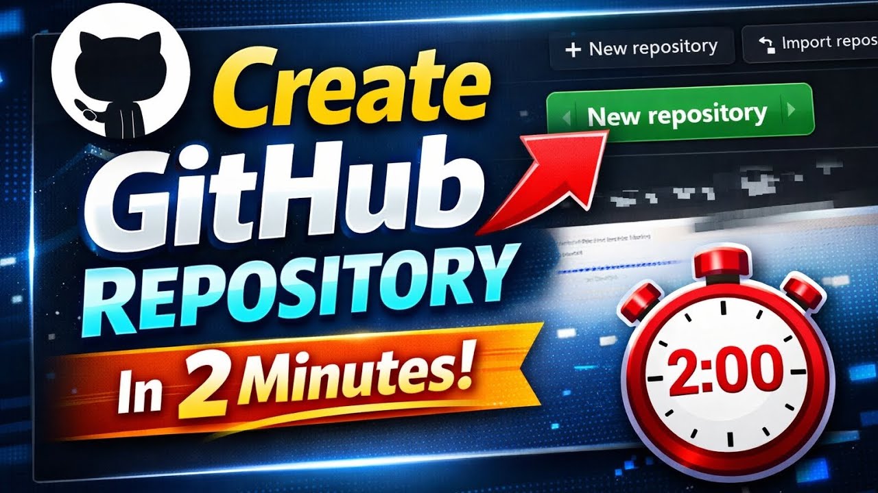 How to Create a GitHub Repository in 2 Minutes 🚀 | Beginner Tutorial