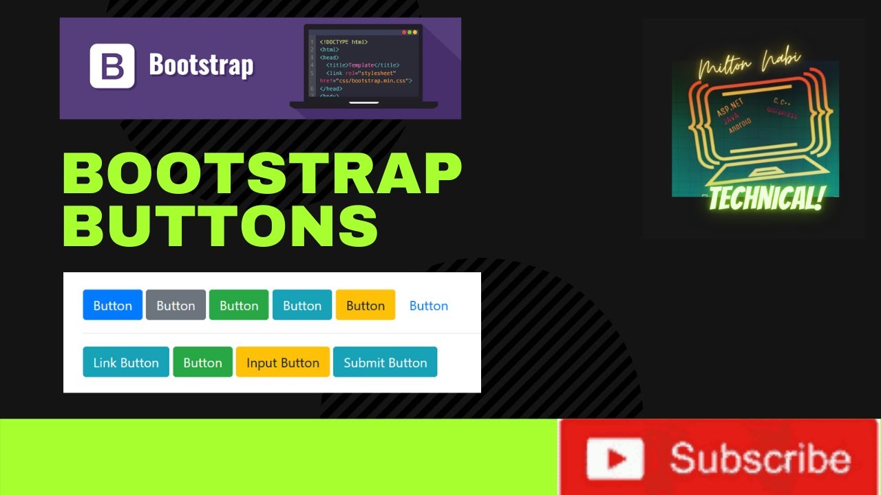 Bootstrap button classes | Bootstrap CSS Button Classes Tutorial in Hindi