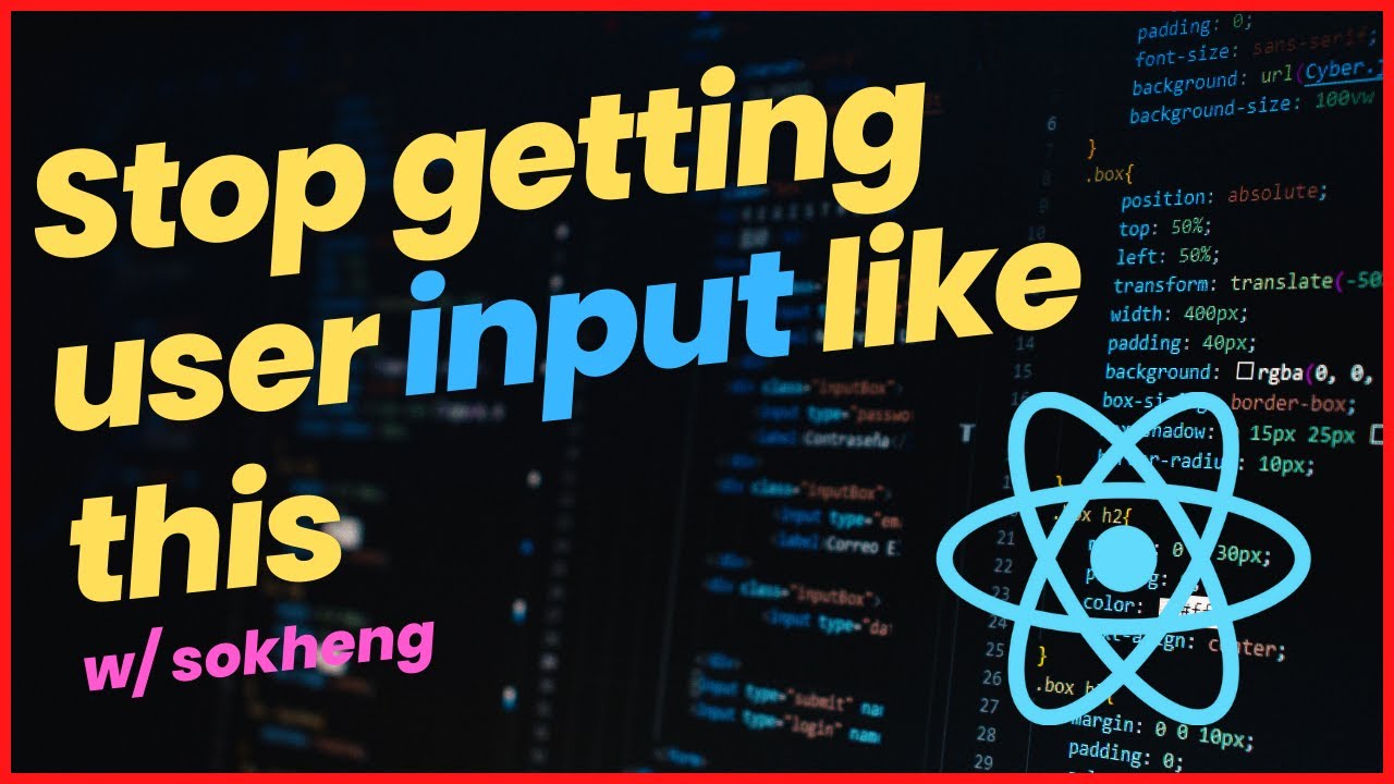 ❌ Stop getting user input like this in React !!