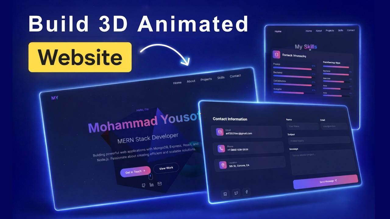 Build a 3D Animated Portfolio Website Using Free AI Tools (Step by Step)