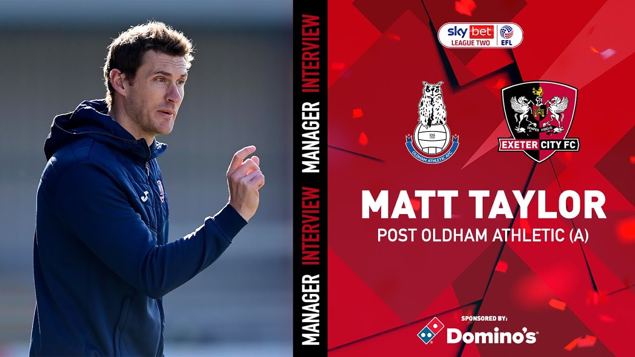 'I felt too many let us down tonight' says Matt Taylor after Exeter ...