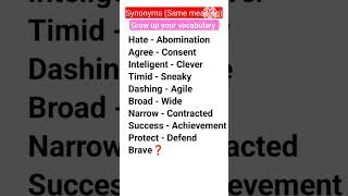 Synonyms/ Grow up Your vocabulary #Alternative