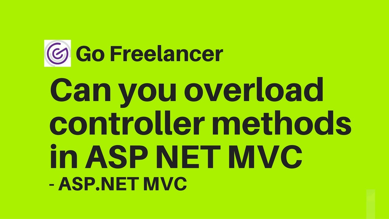 Can you overload controller methods in ASP NET MVC