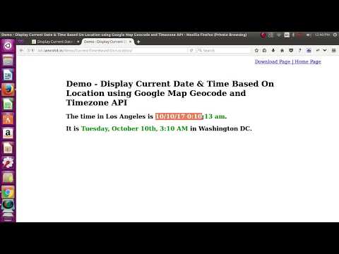 Display Current Date & Time Based On Location using Google Map Geocode and Timezone API