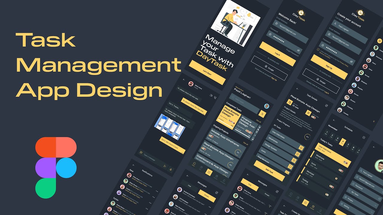 Task Management App Design Using Figma