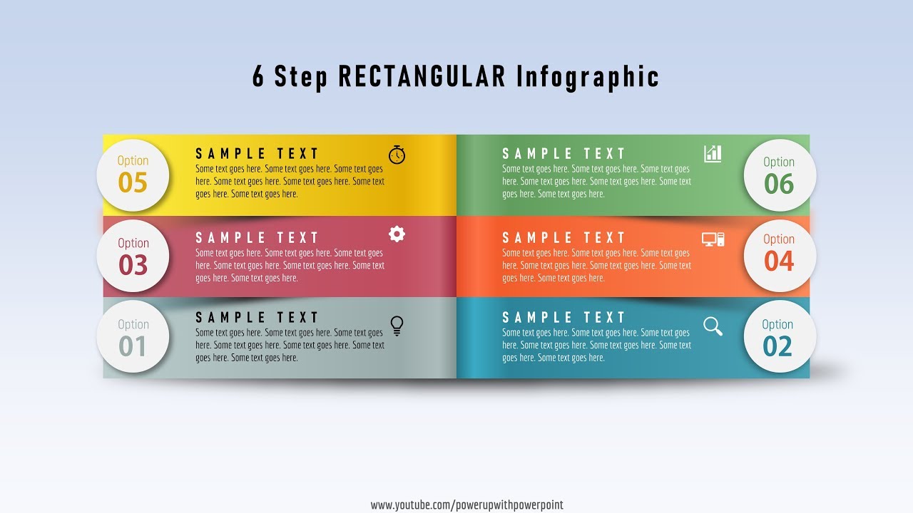 29.Create 6 Step RECTANGULAR Infographic|Powerpoint Infographics|Graphic Design|Free Template