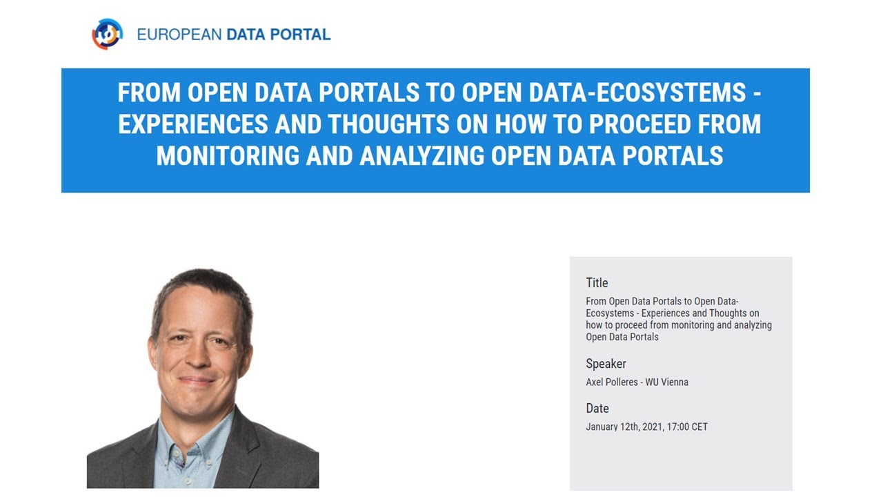 From Open Data Portal to Open Data Ecosystems