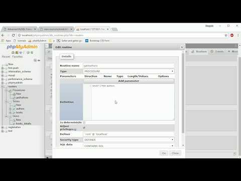 Learn Create stored procedure in phpMyAdmin - Mind Luster
