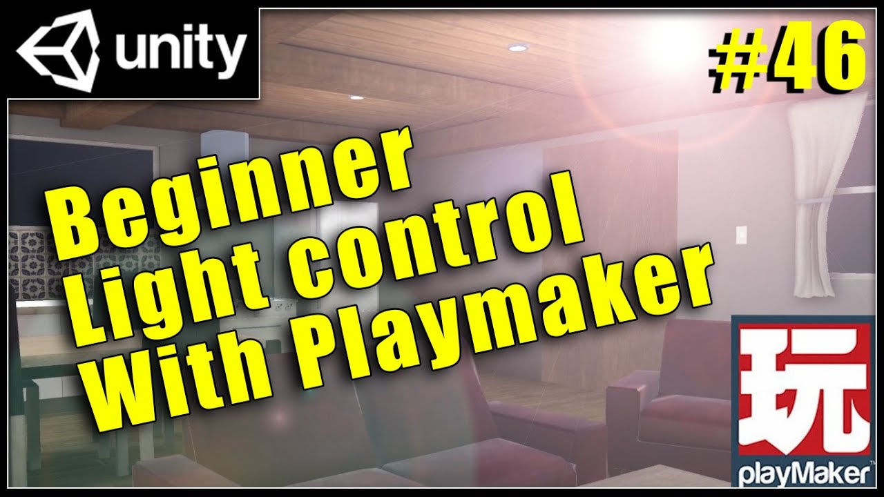Beginner Light control With Playmaker - Playmaker Unity Tutorial