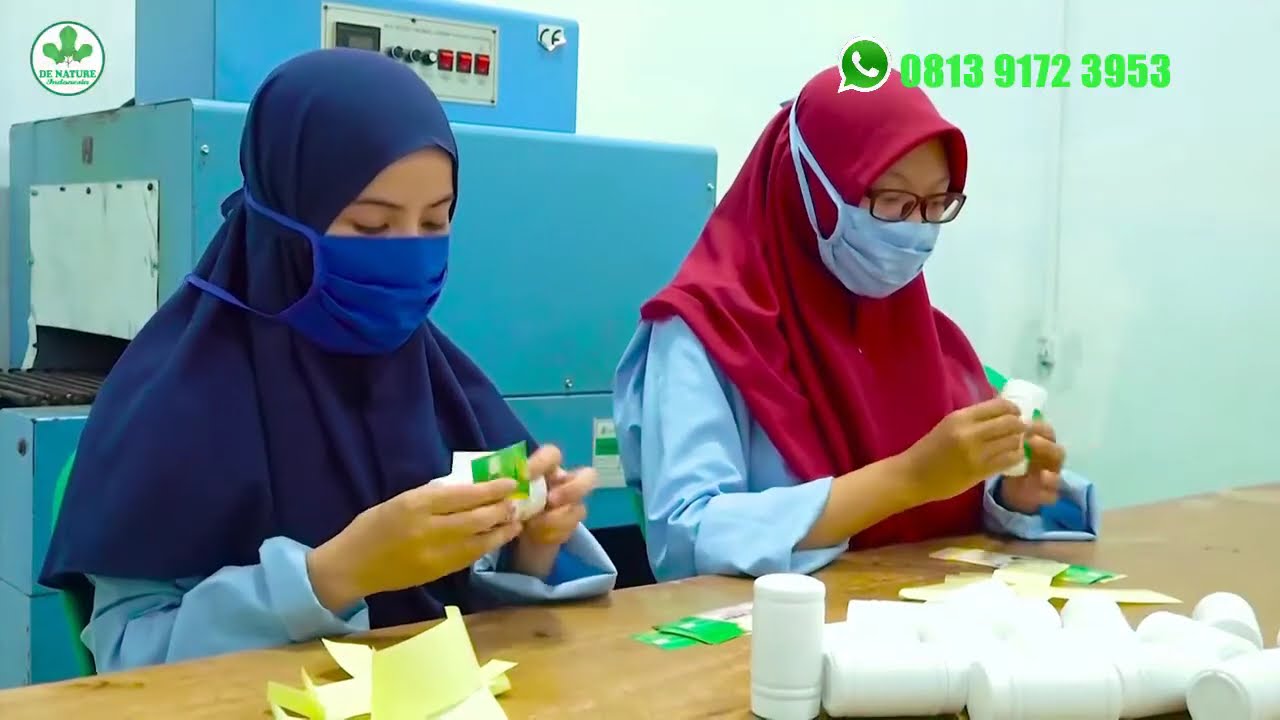 Proses Pembuatan Produksi Obat Herbal De Nature Indonesia - BPOM - CPOTB - HALAL MUI