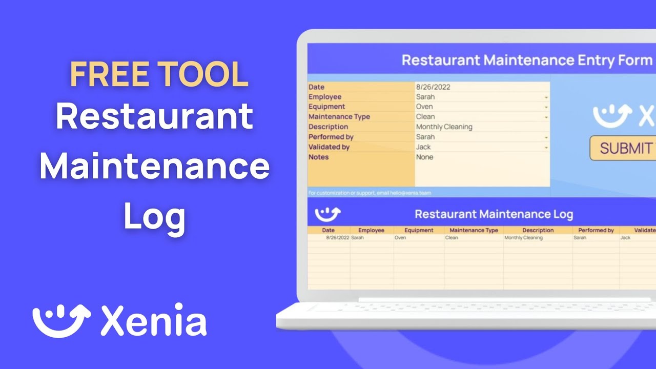 Restaurant Maintenance Log