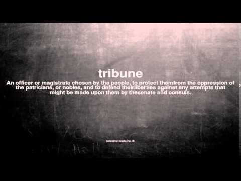 What does tribune mean