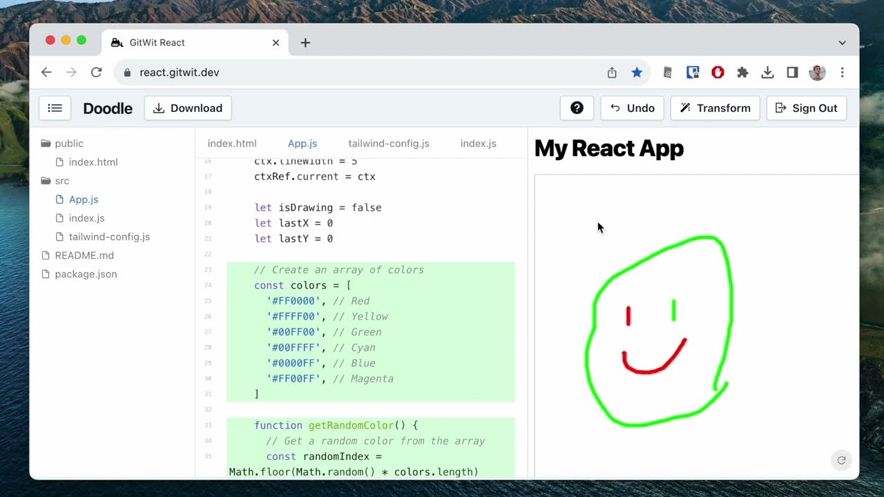 Build a React drawing app with GitWit