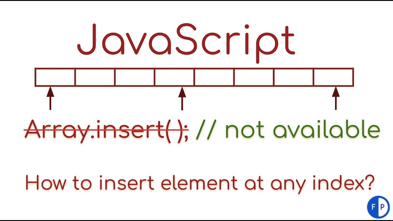 How to insert an element at any index into array in Javascript? | A trick