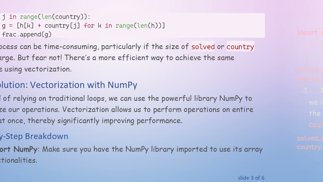 Speeding Up Nested Loops in Python: Vectorizing Your Code for Efficiency