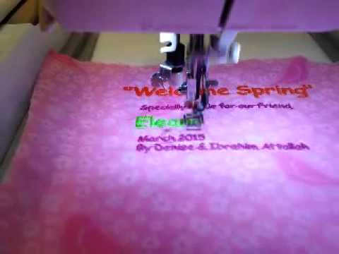 Singer Futura font embroidery