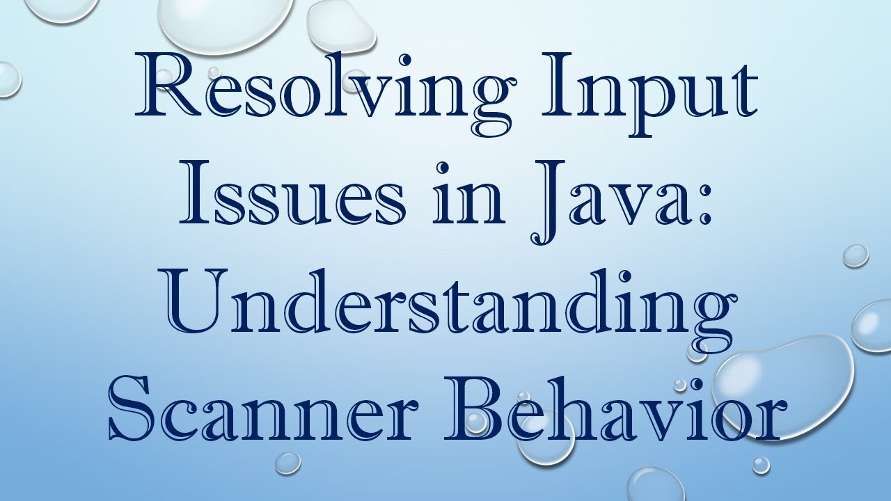 Resolving Input Issues in Java: Understanding Scanner Behavior