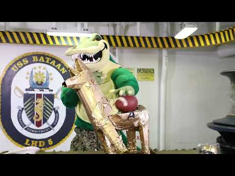 USS Bataan Mascot Ready to Take on Army