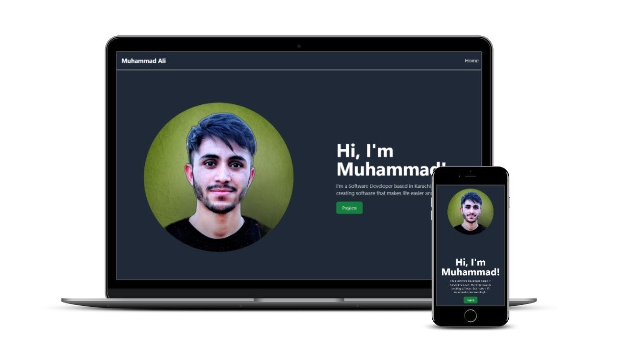 Modren Portfolio  with Tailwind CSS , React Js & Vite | No Vocals  | #portfolio #website #begginers