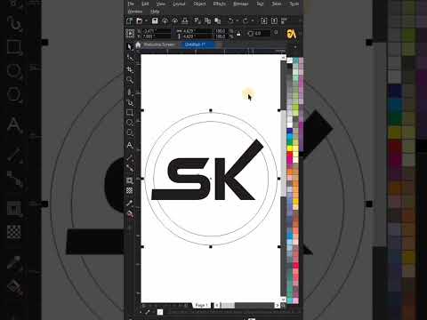 Creative Circle Shape SK Letter logo Design #shorts #youtubeshorts #short
