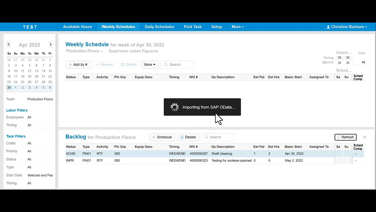 Auto Scheduling Work