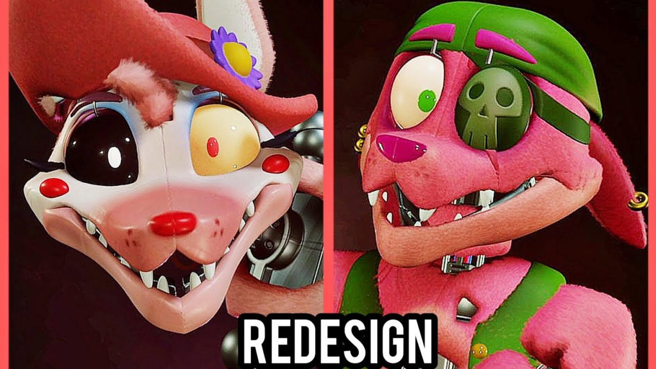 I REDESIGNED AND ANIMATED FOXY 🦊🪝( & Mangle ) #fnaf #foxy #mangle #animation #youtube