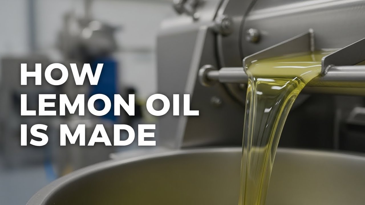 How Cold-Pressed Lemon Essential Oil Is Made | Inside the Modern Citrus Factory