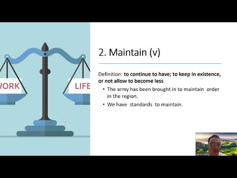 Meaning of maintain
